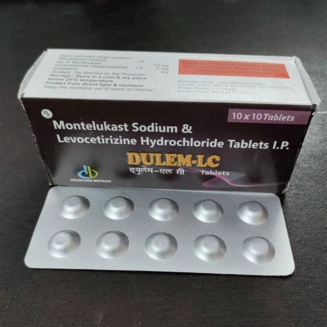 Dulem Lc Montelukast Sodium Levocetirizine Hydrochloride Tablet At
