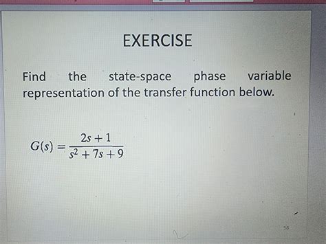 solved find the state space phase variable representation of