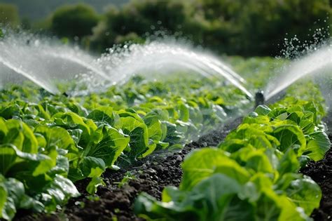 Premium Photo | Efficient precision irrigation system in agriculture conserves water and ...