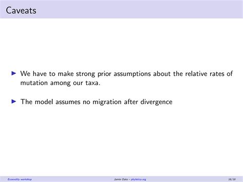Ssb 2018 Comparative Phylogeography Workshop Ppt