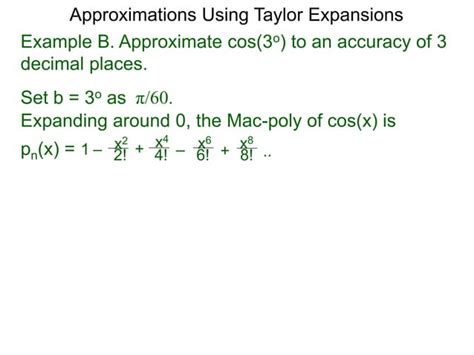 32 Approximation Differentiation And Integration Of Power Series X Pptx