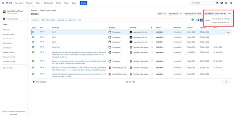 Jira Bulk Change
