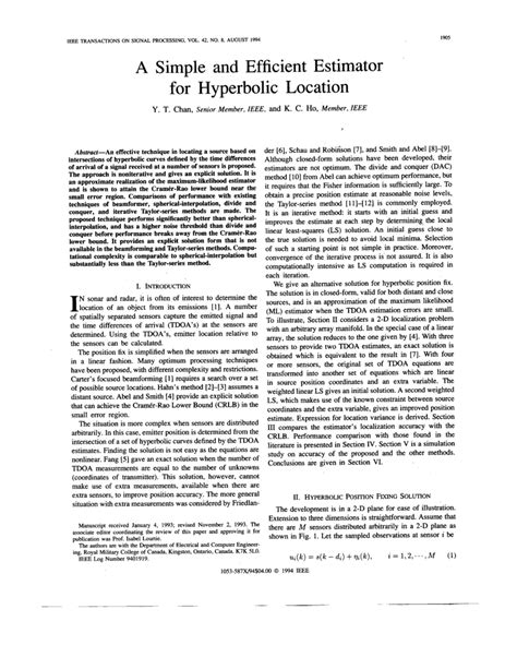 pdf a simple and efficient estimator for hyperbolic location