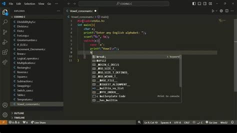 Vowel And Consonant In C Programming Youtube