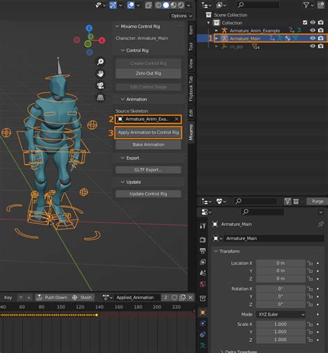 how to use mixamo in blender