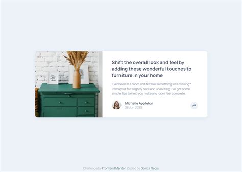 Github Goncanegis Frontend Projectsarticle Preview Component