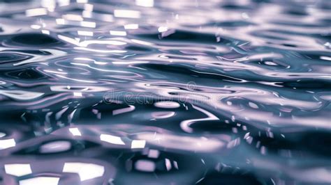 Abstract Liquid Chrome Surface Reflective Metallic Waves Background