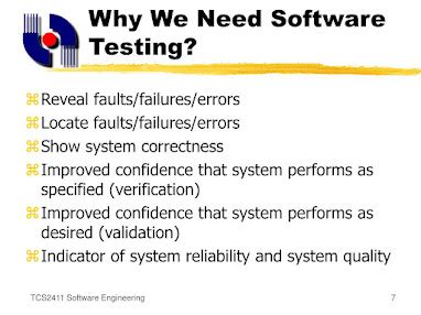 Why Do We Need Testing