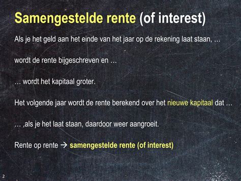 Ppt Rente Samengestelde Rente Powerpoint Presentation Free Download Id 1895145