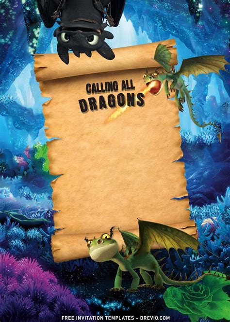 8 How To Train Your Dragon Birthday Invitation Templates Worksheets