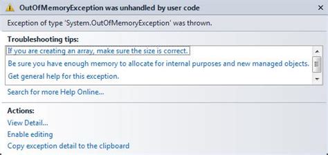 Entityframwork Systemoutofmemoryexception On Inserting 100mb