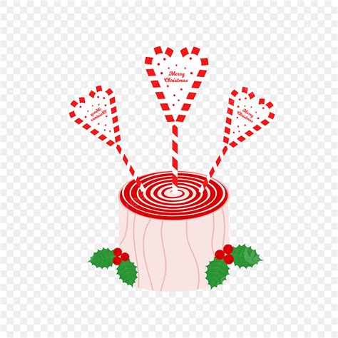 세 사랑 사탕 지팡이와 붉은 성탄절 로그 케이크 빨간 크리스마스 로그 Png 일러스트 및 벡터 에 대한 무료 다운로드 Pngtree