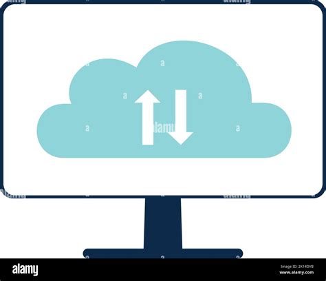 Cloud Syncronization Sign On Computer Display Backup Symbol Stock Vector Image And Art Alamy