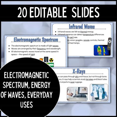 Electromagnetic Waves Spectrum Slides And Guided Notes Teks 88b Tpt