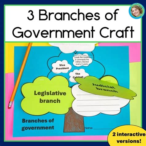 3 Branches Of Government Tree Craft Activity Constitution Day Activity