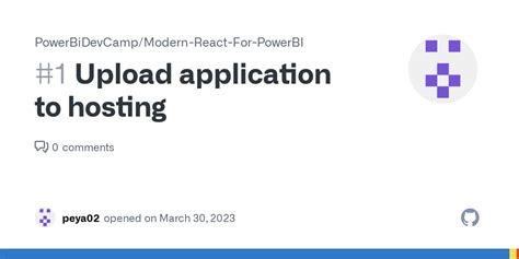 Upload Application To Hosting Issue PowerBiDevCamp Modern React For PowerBI GitHub