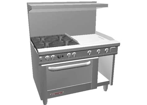 Southbend S48dc 2g 48 S Series Range W Standard Oven And 24 Man Griddle