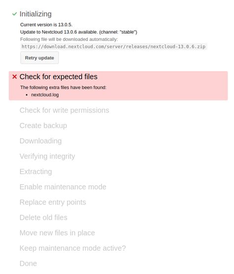 Upgrade Error Nextcloudlog As Extra File ℹ️ Support Nextcloud Community