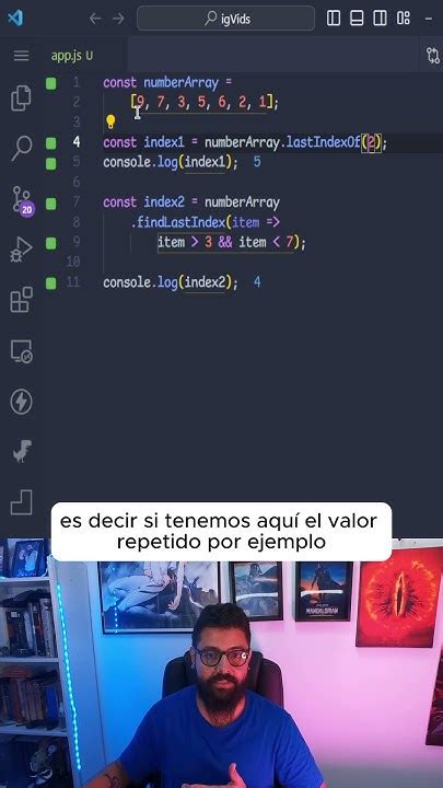 Lastindexof Y Findlastindex En Javascript Programacionenespañol Youtube