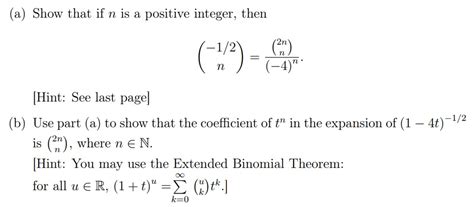 Solved A ﻿show That If N ﻿is A Positive Integer