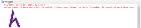Khởi tạo xóa sửa Table trong SQL Server How Kteam