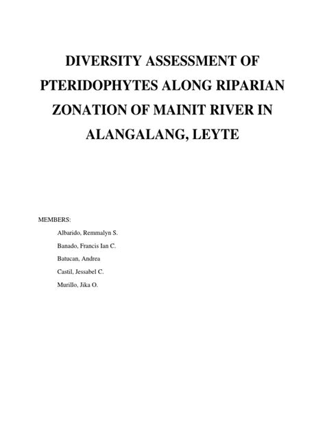 Pteridophytes Pdf Fern Habitat