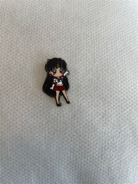 Sailor Mars In Enamel Pin With A Touch Of Glitter Etsy