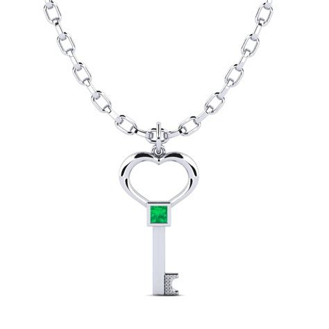 Mens Pendant Nurds Men In 02 Carat Princess Cut 9ct White Gold