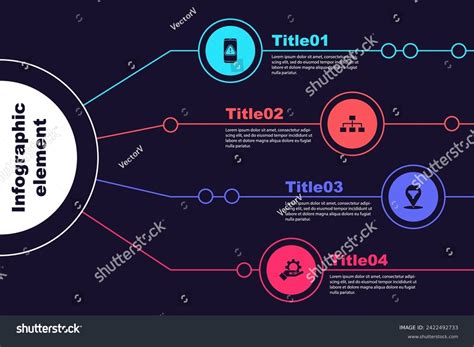 Set Mobile Exclamation Mark Hierarchy Organogram Stock Vector Royalty