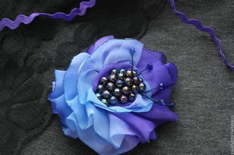 брошь цветок Фиолетовая сказка в интернет магазине на Ярмарке Мастеров Усть Лабинск доставка