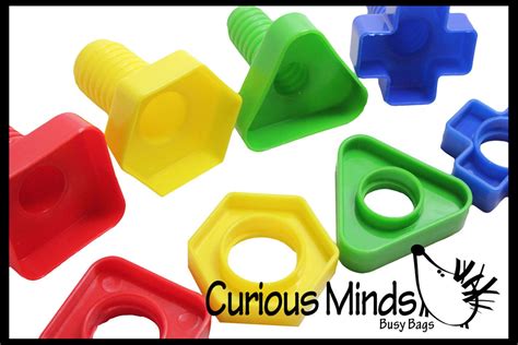 Large Plastic Nuts And Bolts Toy Fine Motor Montessori Etsy