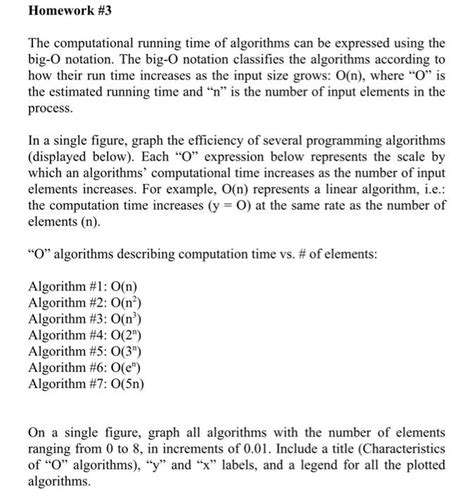 Solved Homework 3 The Computational Running Time Of