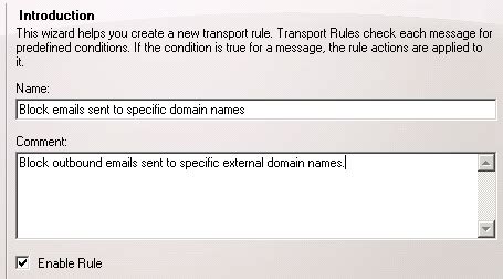 Block Users Sending To Specific Domains With Exchange Server Practical