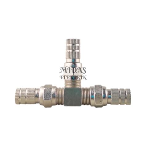 Jual Konektor Colokan Splitter Jack Kabel Antena Digital TV Televisi Antenna Coaxial Cable RG6