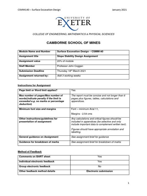 open pit design assignment 2021 pdf aquifer groundwater