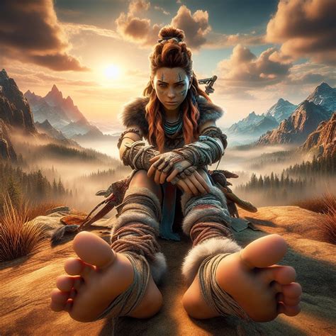Aloy In Her Toes Spread By Kicksoles On Deviantart