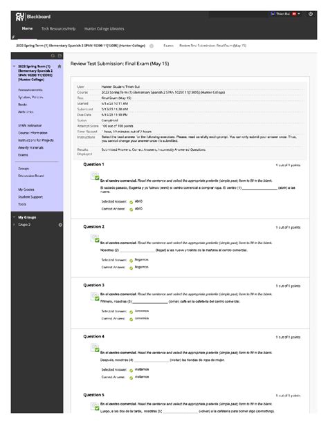 SPAN 102 Final Exam SPAN 102 00 Studocu