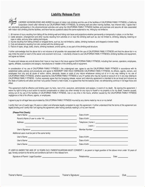 Free General Liability Release Form Template Of 10 Liability Release Form Examples Download For