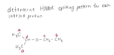 Solved Determine Hnmr Splitting Pattern For Each Labeled