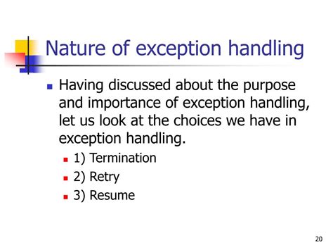 PPT Exceptions Exception Handling Mechanisms PowerPoint Presentation ID
