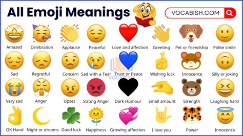 Emoji Meanings Complete List Of Emojis And Their Meanings Vocabish