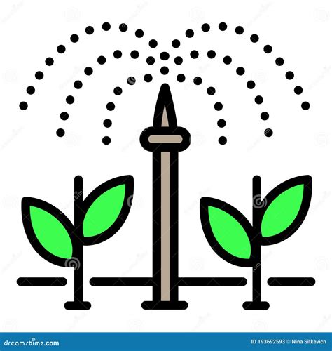Farm Irrigation Icon Outline Style Stock Vector Illustration Of Icon