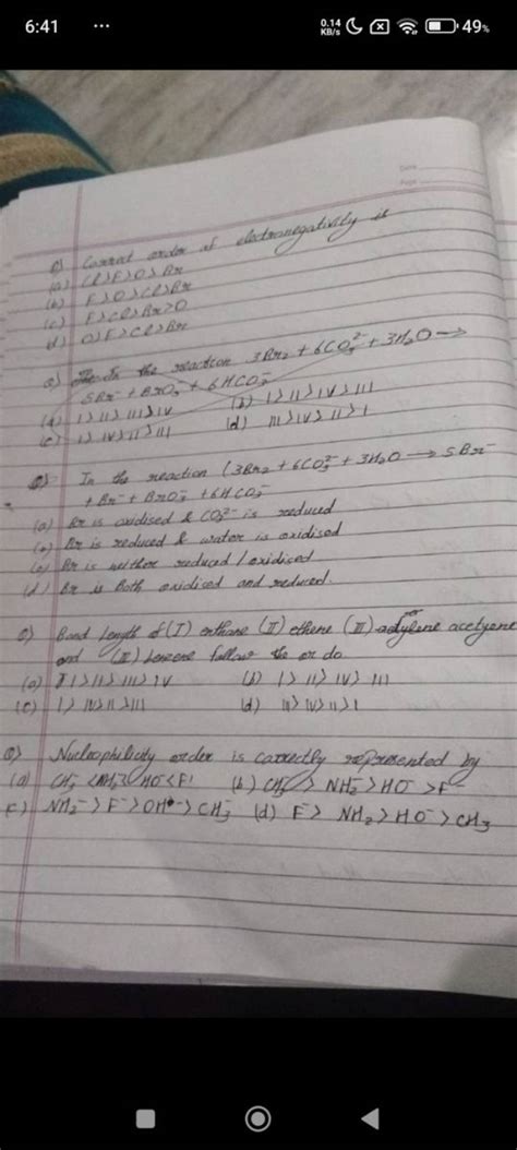 In The Reaction 3br2 6co32− 3h2 O 5br− Br− Bro 6hco Filo