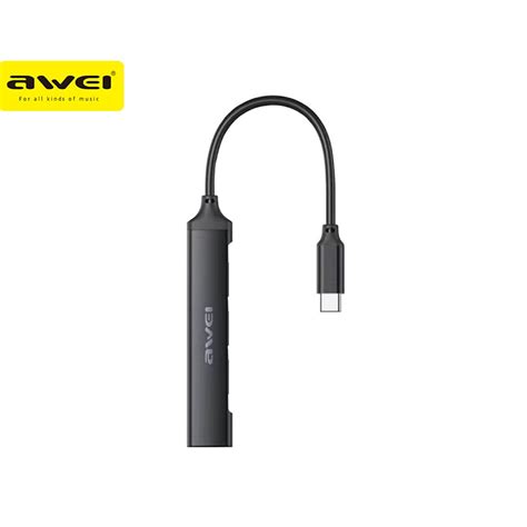 Awei Cl T Mini Type C Usb C Hub Ports Hub Type C Multi Splitter Adapter Portable Ultra Slim