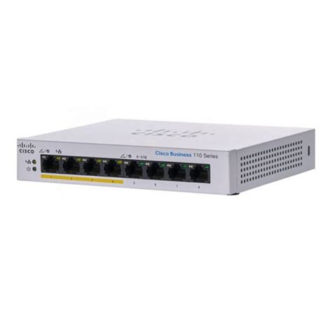 Kifutott Cisco Cbs110 Unmanaged 8 Portos Gigabit Switch Cbs110 8pp D Eu Szürke Kiegészítő