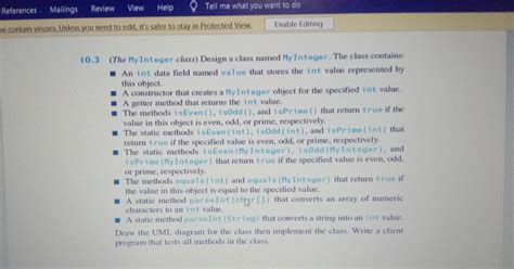 Solved The My Integer Class Design A Class Named My