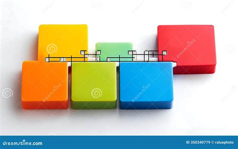 Colorful Flowchart Icon On White Depicts Business Processes And