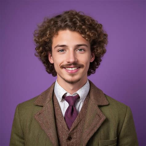 Premium Photo Linicks British White Young Man Aristocrat Brown Wavy