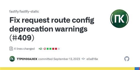 Fix Request Route Config Deprecation Warnings 409 · Fastify Fastify Static E0a816e Manuel