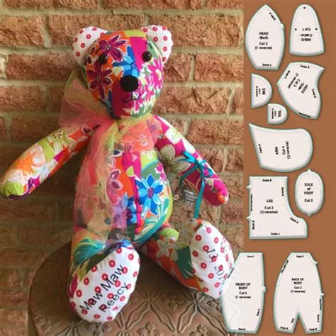 Taosunzt 10Pcs Memory Bear Template Rulers Beginner Sewing Template Material Melody Memory Bear